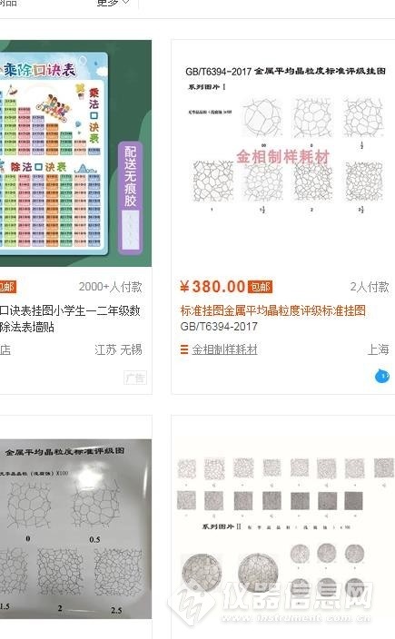 GB/T 6394-2017《金属平均晶粒度测定方法》标准评级图获取方式_仪器信息网社区