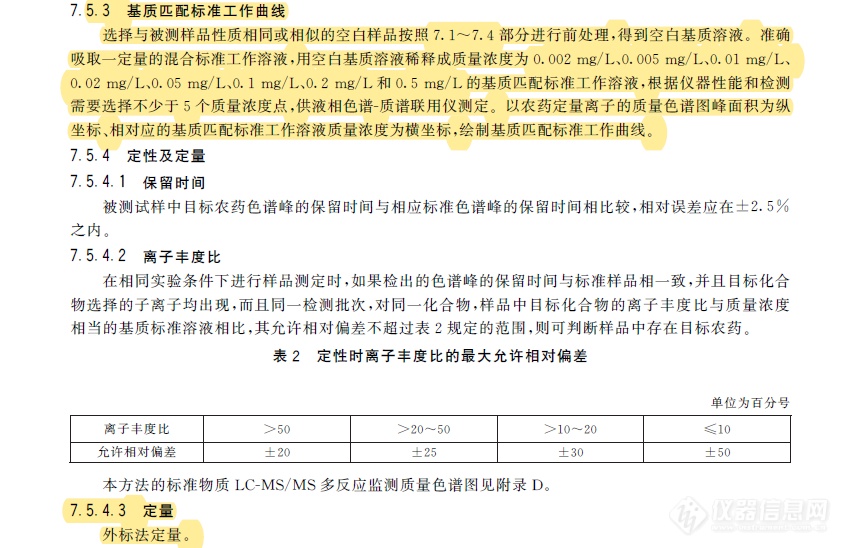 Gb23200.121方法中必须要用标准曲线吗？_仪器信息网社区